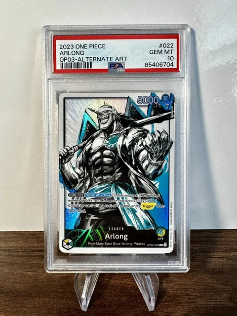 JEU DE CARTES une pièce TCG Arlong OP03-022 Alt Art Leader PSA 10 EUR ...