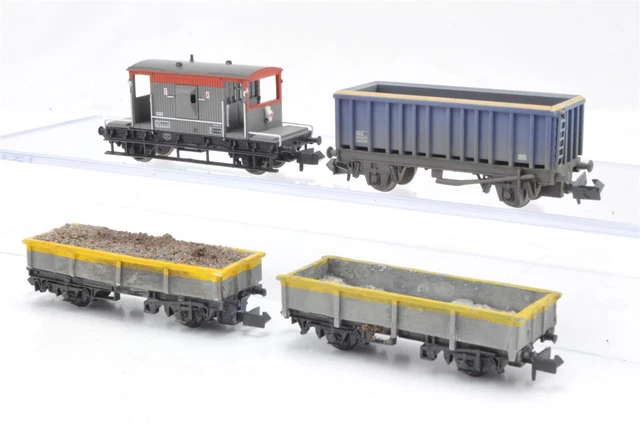 N GAUGE MIXED Rake of 4 Wagons £39.95 - PicClick UK
