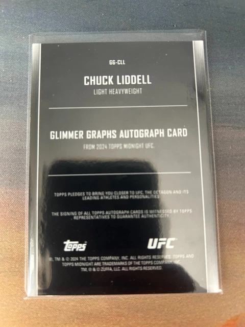 2024 TOPPS MIDNIGHT UFC glimmer grafici alba della luna #GGCLL Chuck ...