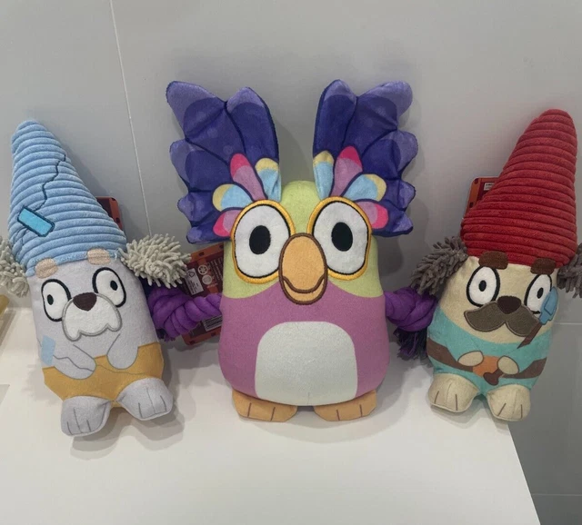 BLUEY BUNNINGS HAMMERBARN Hecuba + Jeremy + ChatterMax Soft Dog Toys ...