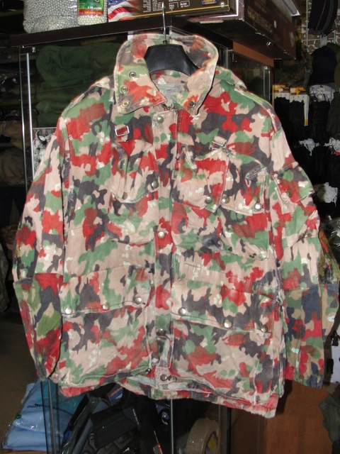 VESTE ARMÉE SUISSE camouflage Alpenflage t. L (52) militaire Swiss Army ...