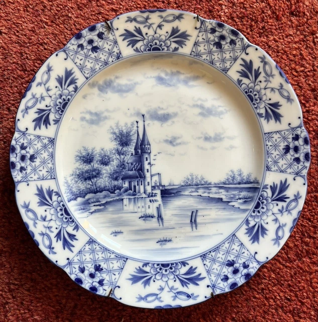 ASSIETTE EN PORCELAINE, XIXème, Delft ? Meissen ? 24cm EUR 20,00 ...