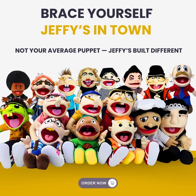 JEFFY PUPPET PLUSH Toy + Friends | Funny YouTube Character | SML ...