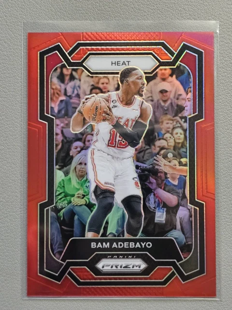 2023-24 PANINI PRIZM #66 Bam Adebayo Red Refractor 060/299 Miami Heat £ ...