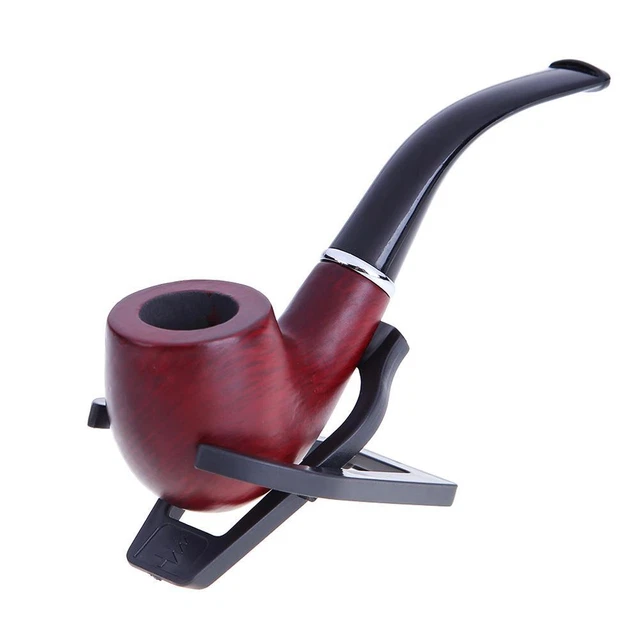 RETRO SMOKING PIPE with Pipe Rack Cigarette Pipes Reusable for Tobacco ...