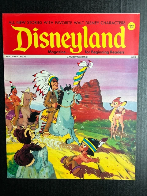 DISNEYLAND MAGAZINE #12 May 1972 Rare Vintage Mickey Mouse Bambi Lady ...