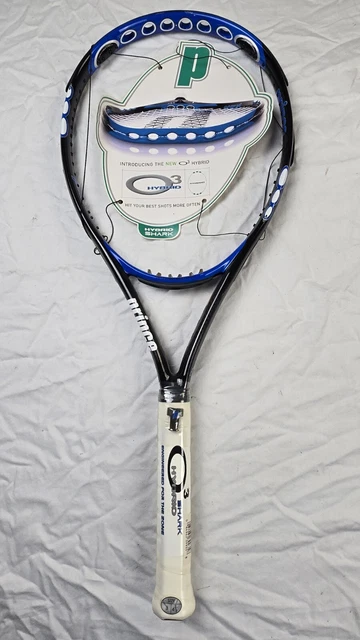 VTG NOS PRINCE O3 Hybrid Shark Tennis Racket TC166A 4 3/8" Unstrung OS ...