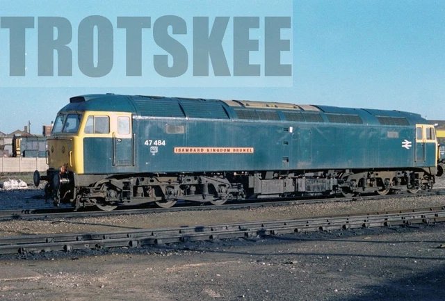 35MM COLOUR NEGATIVE BR British Rail Diesel Loco 47484 Class 47 c1985 £ ...