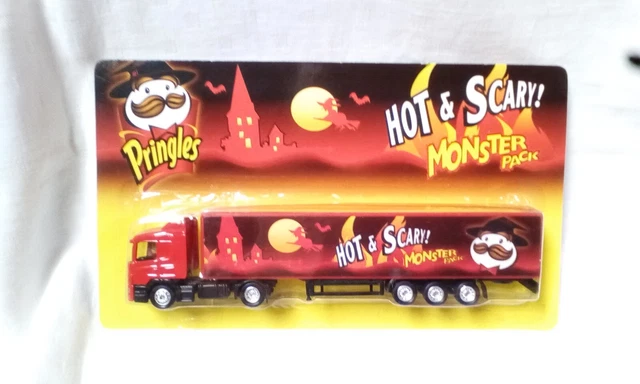 PRINGLES HOT&SCARY! MONSTER Pack Werbe Truck Scania Flachdach SZ OVP ...