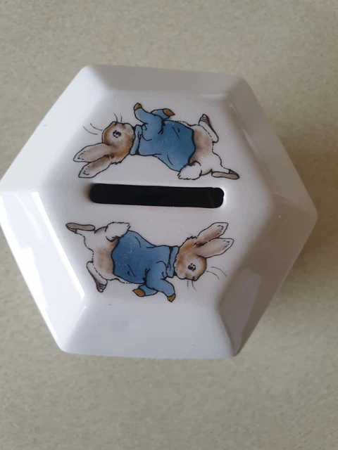 PETER RABBIT WEDGWOOD Vintage Beatrix Potter Collectable Money Box WITH ...
