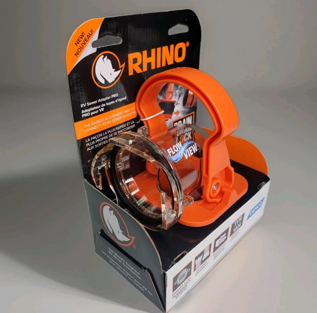 CAMCO RHINO SEWER Adapter Pro With drain lock 39730 90 Degree Fast ...