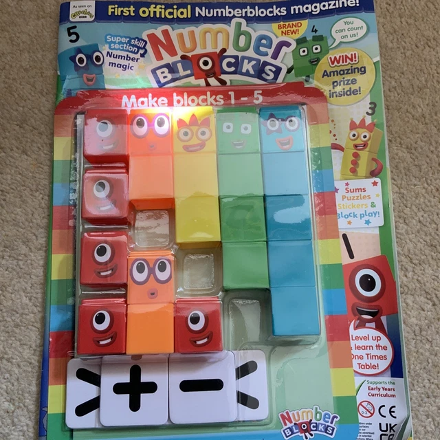 CBEEBIES NUMBERBLOCKS MAGAZINE #1 & Blocks 1-5 Number Blocks + 5 Symbol ...
