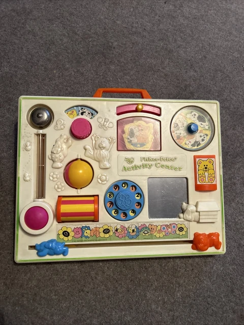 VINTAGE FISHER PRICE Activity Centre Cot Toy 1973 Back Attachment £30. ...