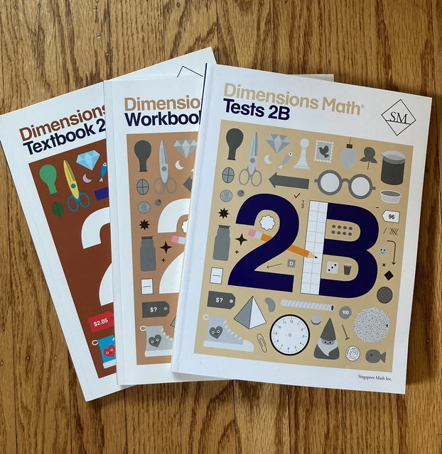 SINGAPORE DIMENSIONS MATH 2B Textbook, Workbook, Test Book $40.00 ...