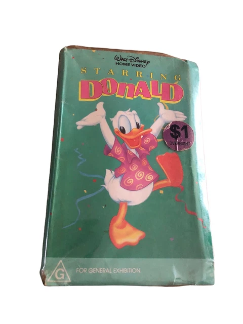 WALT DISNEY HOME Video STARRING DONALD VHS TAPE Ex Rental 47 Min ...