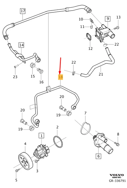 TUYAU DE RETOUR de turbocompresseur VOLVO V60 MK1 32140034 neuf ...