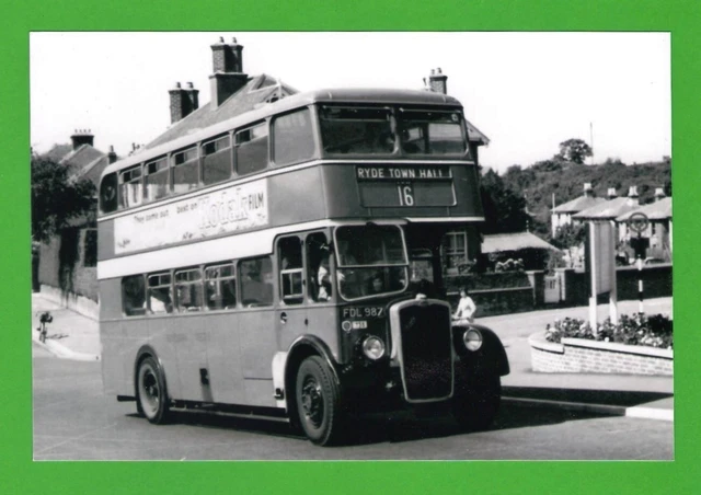 ISLE OF WIGHT Bus Photo ~ Southern Vectis 735: FDL987 - 1950 ECW Bristol K5G £2.75 - PicClick UK