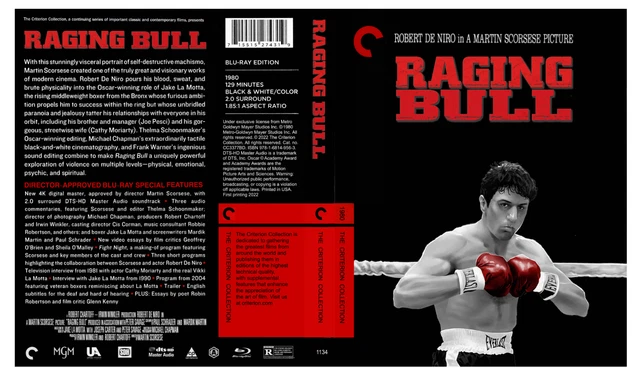 'RAGING BULL' CRITERION Collection Blu-ray (Region A) Never used. £19. ...