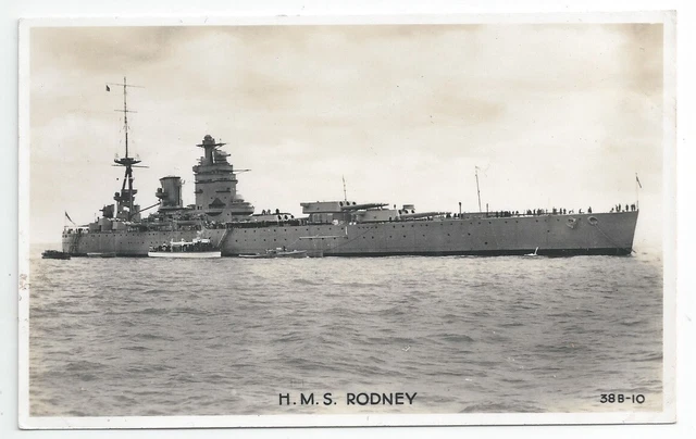 HMS RODNEY, NELSON Class Battleship, Royal Navy - Original Vintage ...