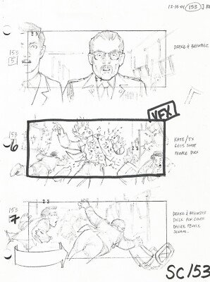 TERMINATOR 3 ORIGINAL production used storyboard sheet Lifetime COA ...