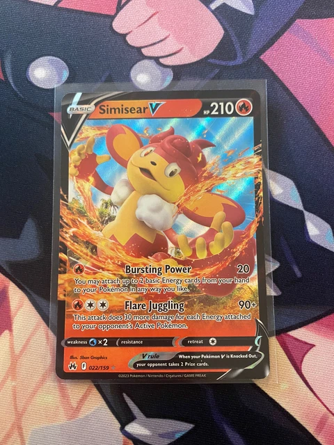 POKÉMON TCG SIMISEAR V Crown Zenith 022/159 Holo Ultra Rare £1.30 ...