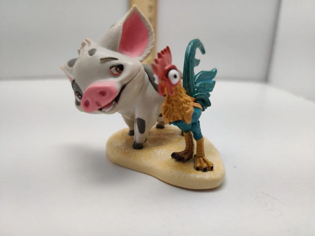 DISNEY MOANA PUA and Hei Hei Pig Rooster PVC Action Figure Cake Topper ...