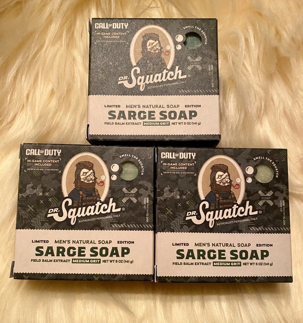 DR. SQUATCH CALL of Duty Limited Edition ~ Three Pack Sarge Soap 5 ...