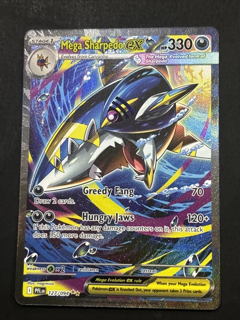 POKEMON MEGA SHARPEDO EX 127/094 - Phantasmal Flames -SPECIAL ...