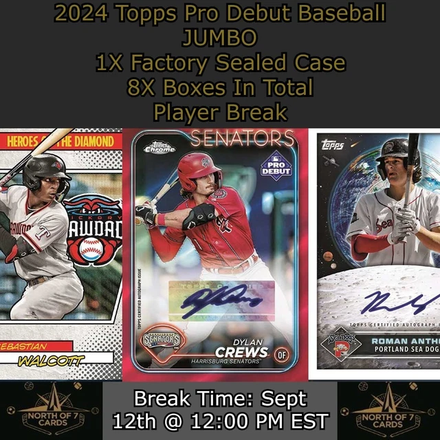 JACOB WILSON - 2024 Topps Pro Debutto Baseball Jumbo 1x Custodia ...