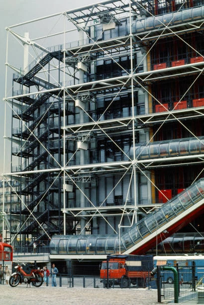 GEORGES POMPIDOU CENTRE Paris France 1977 Old Photo 2 $9.00 - PicClick AU