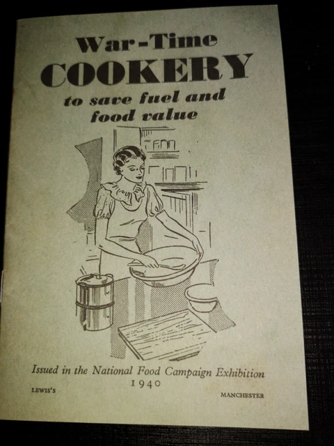 WAR TIME COOK ery Book let Retro Food Rationing Pies Pudding British ...
