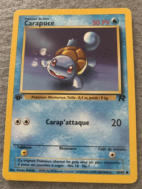 CARTE POKÉMON CARAPUCE Edition 1 - Wizards Team Rocket 68/82 - EUR 6,00 ...