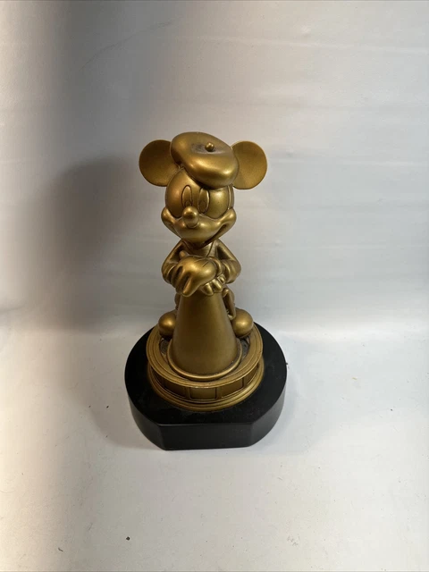 DISNEYLAND PARIS MICKEY Mouse Golden Award Trophy Statue Figure £11.52 ...