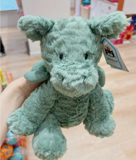 SNUGGLY GREEN JELLYCAT Dragon - Fuddlewuddle with Tags Dust Bag Unique ...