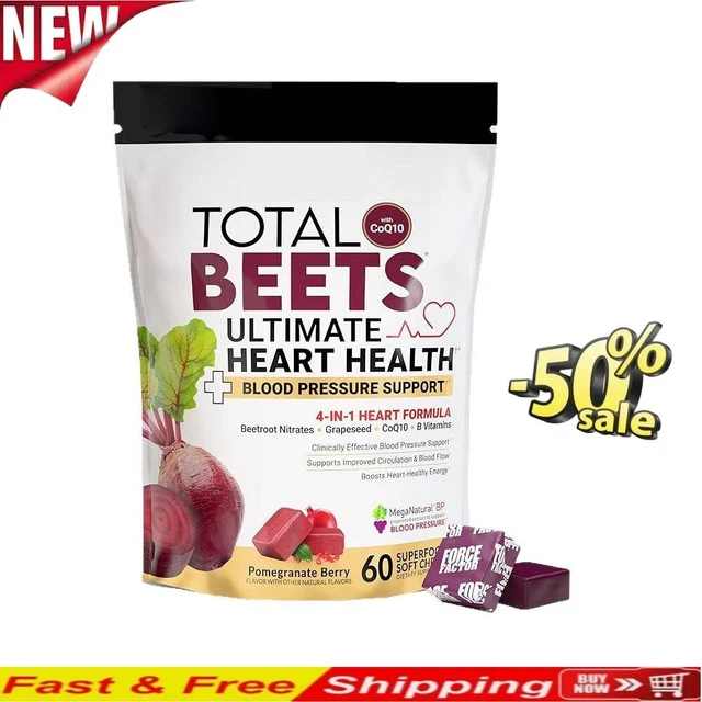 Force Factor Total Beets Concentrated Beet Root Soft Chews Circulation