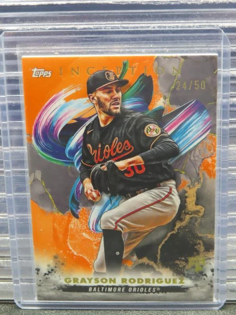 2023 TOPPS INCEPTION Grayson Rodriguez orange recrue parallèle RC #24/ ...