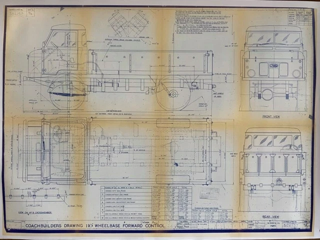 LAND ROVER SERIES 2b Forward Control Factory Technical Coach Builders ...