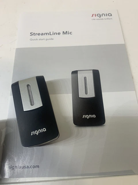 SIGNIA STREAMLINE MIC Bluetooth Phone-To-Hearing Aid Streamer $149.99 ...