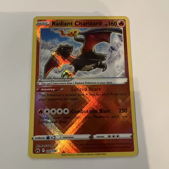 POKÉMON TCG RADIANT Charizard Crown Zenith 020/159 Holo Radiant Rare ...