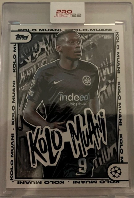 TOPPS PROJECT 22 Artist Randal Kolo Muani By Tyson Beck Noir Parallel ...
