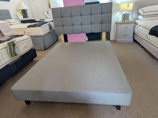 HYPNOS DOUBLE SHALLOW Base with Quad Headboard - Delivery Possible £617 ...