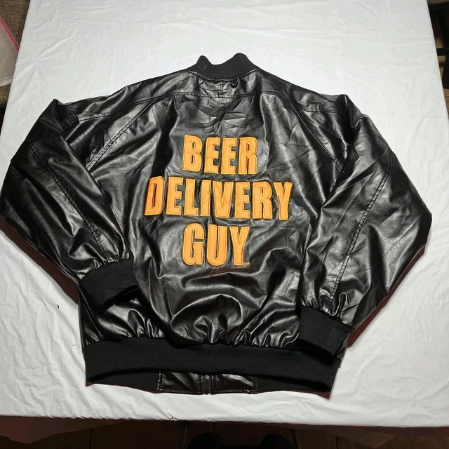 STEVE & BARRY’S Vintage Beer Delivery Guy BLack Bomber Style Jacket ...