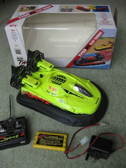 TYCO MINI TYPHOON 2 Remote Control Hovercraft Boxed 1991 9.6v Vintage ...