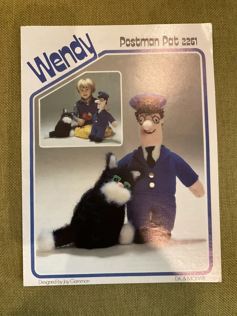 POSTMAN PAT & His Cat Knitting Pattern By Wendy Postman16” High Cat 8 ...