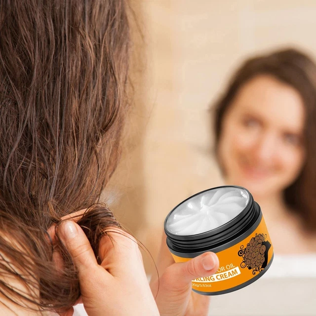 MOISTURIZING BLACK CASTOR Oil Curling Cream Frizz Control Hair Styling ...