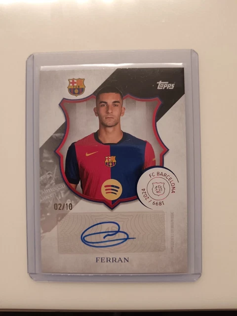 TOPPS BARCELONA FC 125 years 2025 Ferran Torres /10 autograph card £67. ...