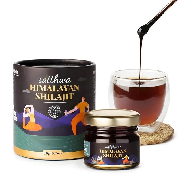 SATTHWA PURE HIMALAYAN Shilajit Resin High Potency for Men & Women 20 ...