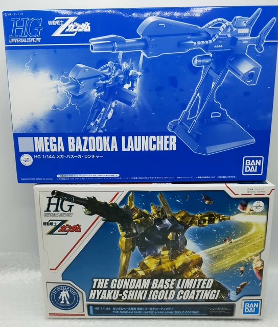 BANDAI KIT GUNPLA 1/144 Hyaku-Shiki Gundam Base Gold Coating + Bazooka ...
