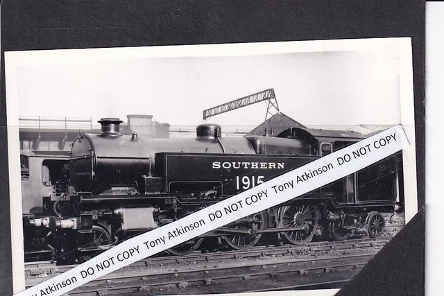 SOUTHERN RAILWAY - W Class 2-6-4T No. 1915 @ Battersea - Vintage Image ...