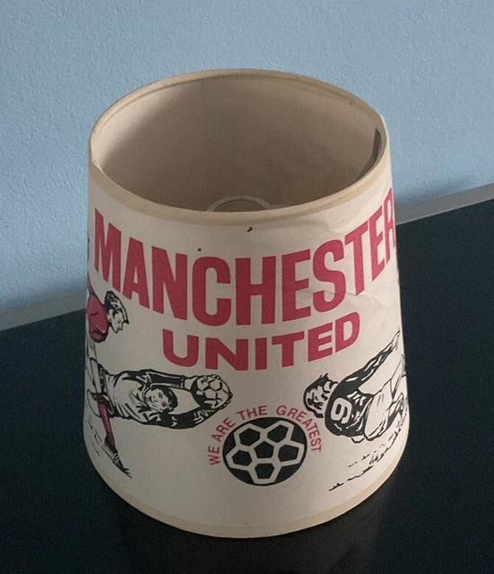 VINTAGE MANCHESTER UNITED Man Utd 1960s/1970s Football Lamp Shade MUFC ...